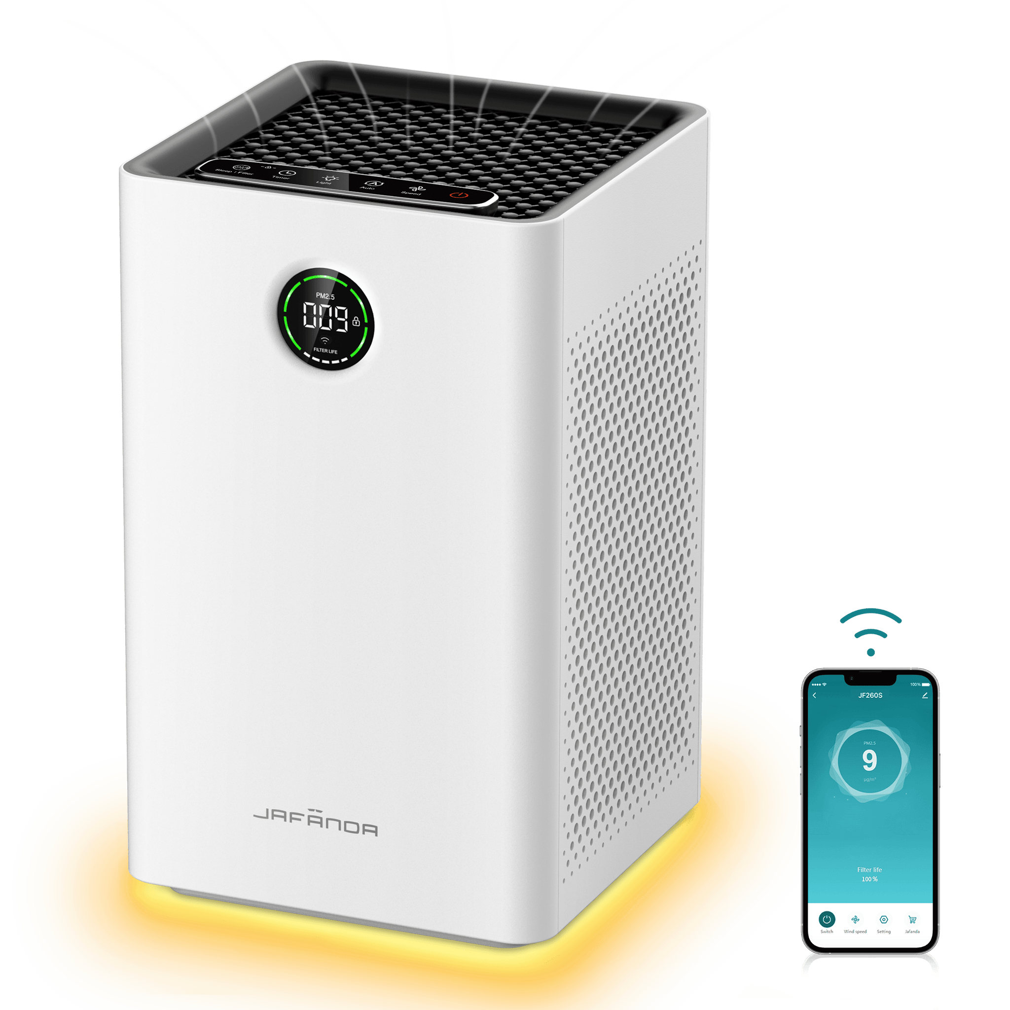 Jafanda JF260s Wifi Air Purifier For Small & Medium Rooms
